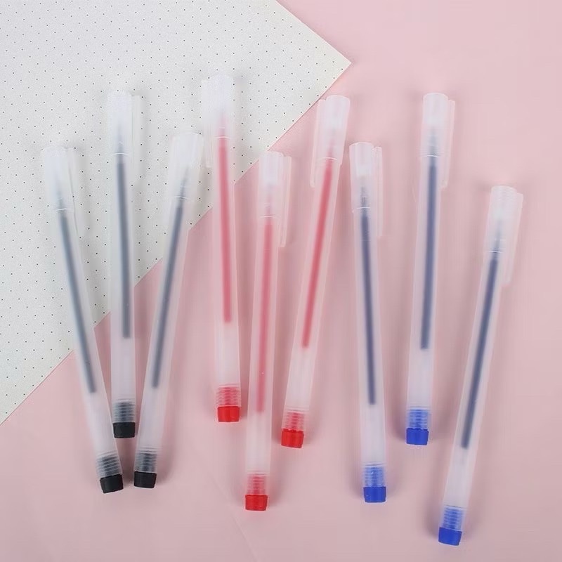 🔥READY STOCK Muji Style 0.5mm Black, Blue and Red Ink Ballpoint Gel Pen ...