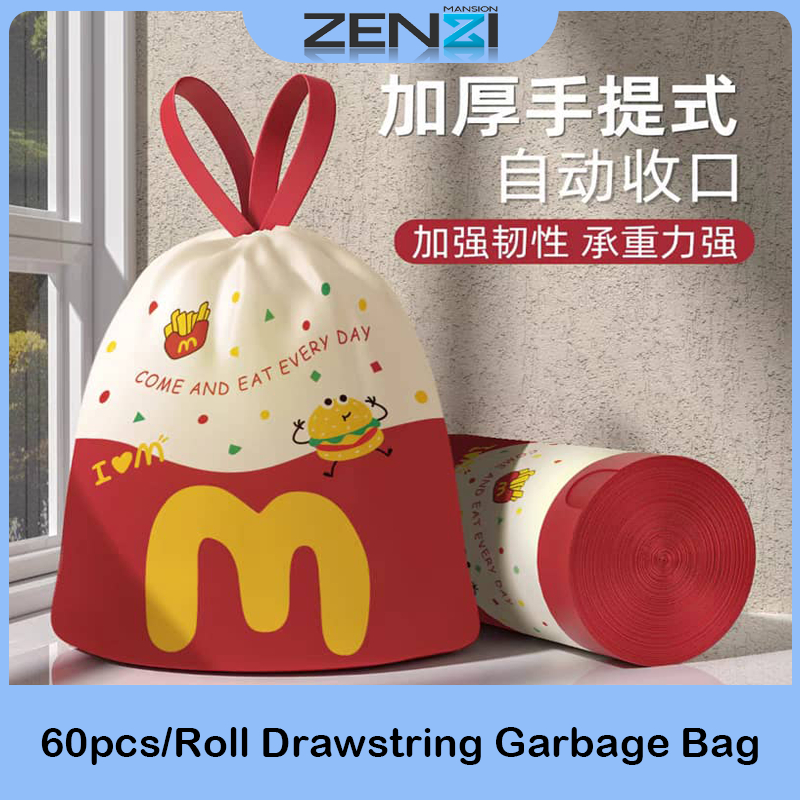 (45cm*50cm) 60pcs Cartoon M Drawstring Garbage Bag Prevent Water ...