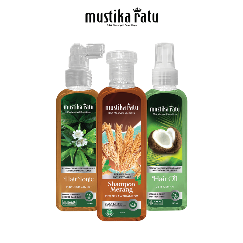 Mustika Ratu Basic Anti Dandruff Set (Shampoo Merang + Hair Tonic ...