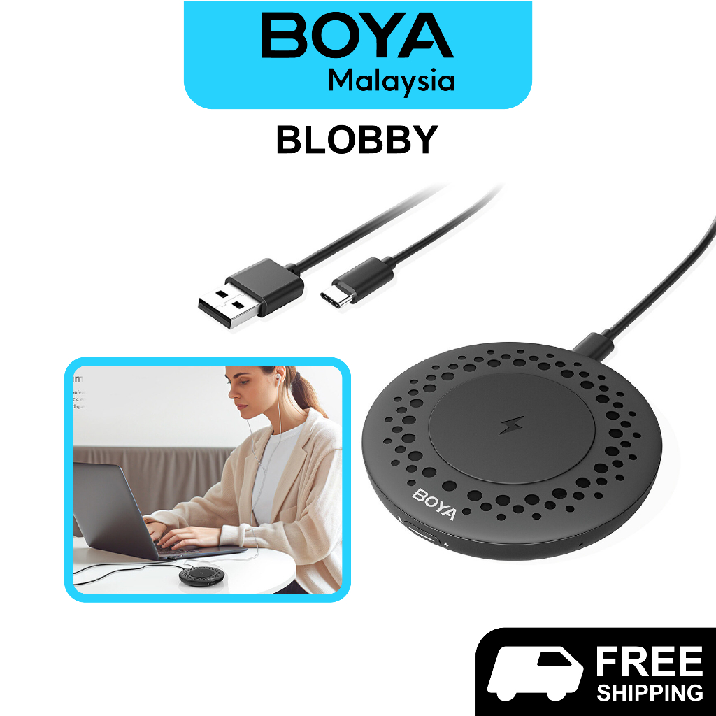 BOYA BLOBBY USB Omni-directional Condenser Microphone Mic for Meeting ...