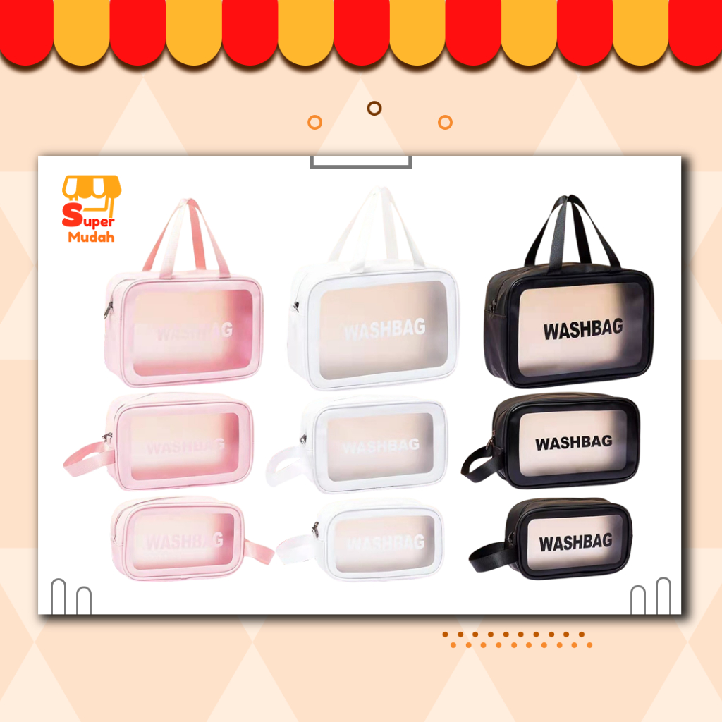 Beg Kosmetik TPU Kalis Air Beg Solek Penyimpanan Lutsinar Beg Mandi ...