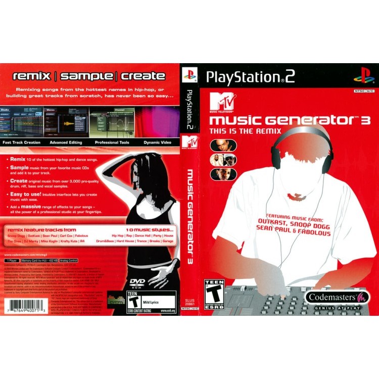 PS2 MTV Music Generator 3 - This Is the Remix (DVD GAME) | Shopee Malaysia