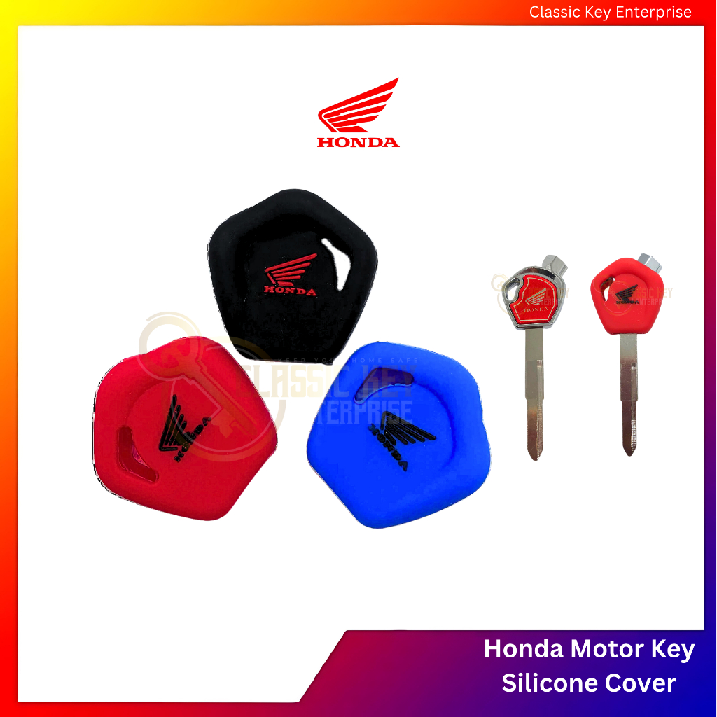Honda Wave Motor Key Silicone Cover ( Black/Blue/Red Colour ) | Shopee ...