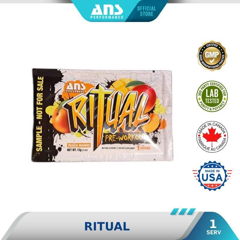 ANS Performance Ritual Pre-Workout, 1 Serving - Peach Mango | Shopee ...