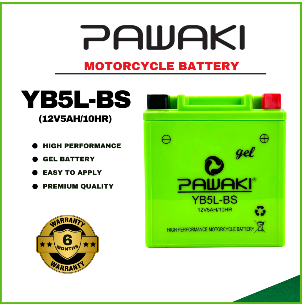 YB5L- BS (6 MONTS WARRANTY) PAWAKI BATTERY MOTOR GEL (LC135 V1,LAGENDA ...