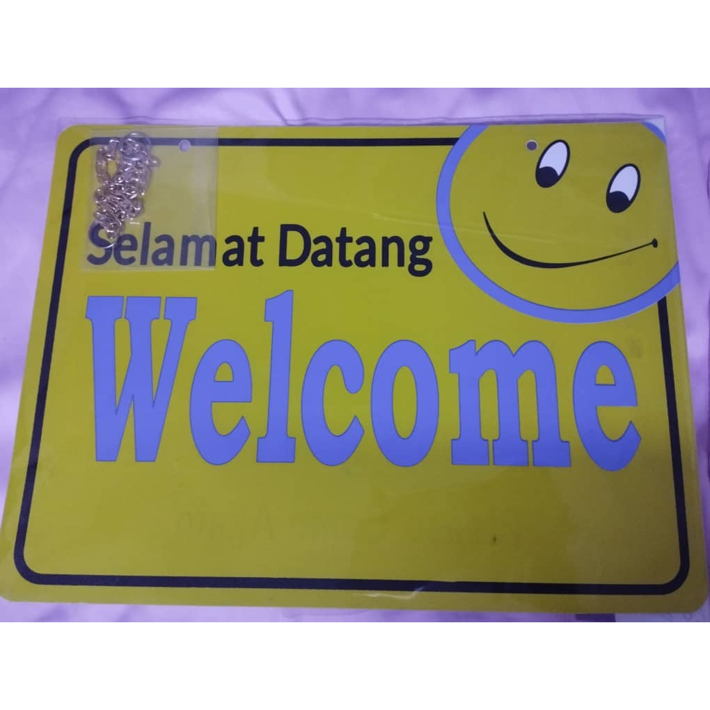 SIGN BOARD SELAMAT DATANG WELCOME THANK YOU PLEASE COME AGAIN TERIMA ...