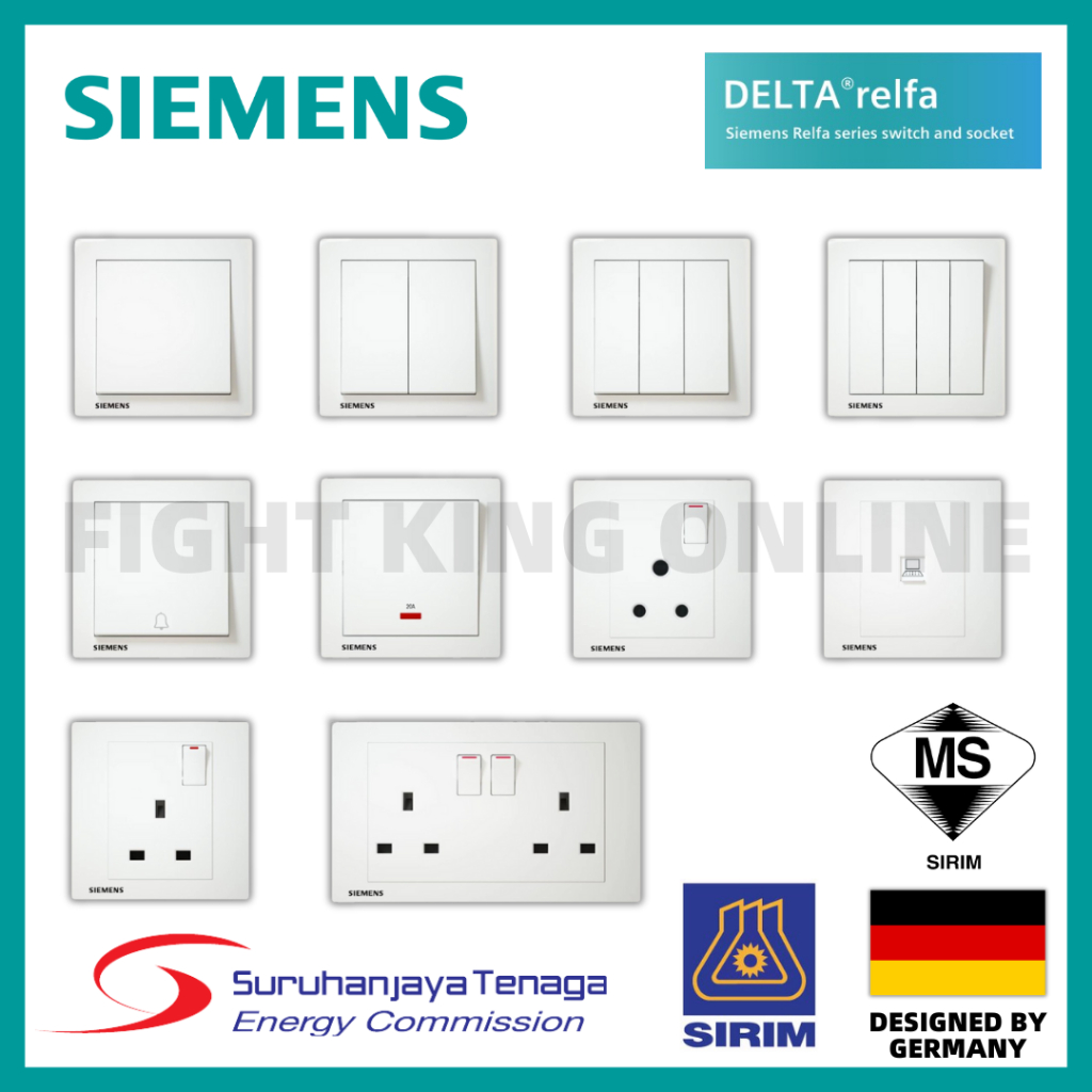 🔥SIRIM🔥SIEMENS DELTA® Relfa SERIES SWITCHES & SOCKET OUTLET SIRIM ...