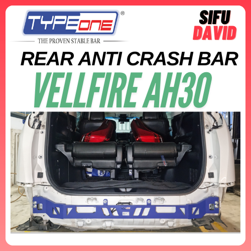 TypeOne Rear Anti Crash Bar for Toyota Alphard Vellfire AH30 Y15 ...