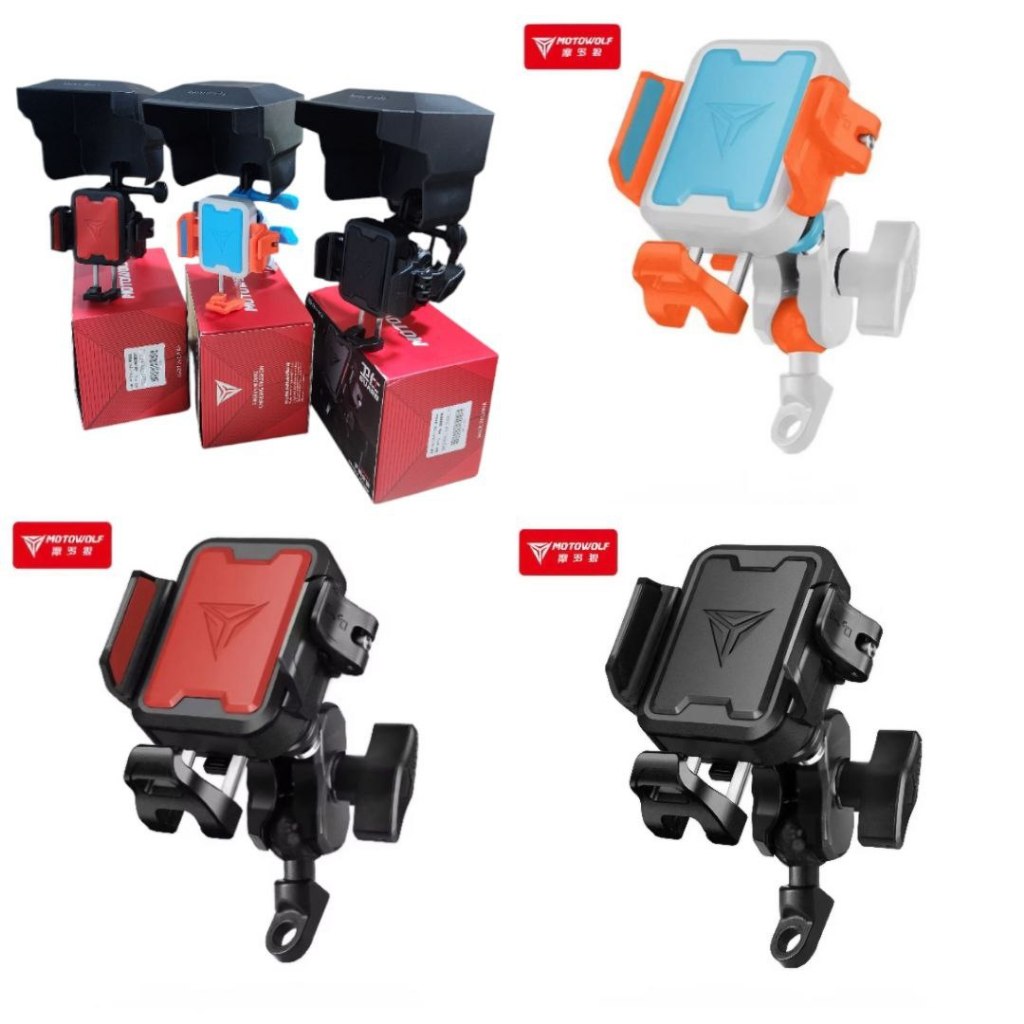 2025 Motowolf MH1 Fast Lock Phone Holder Anti Vibrate include sun shade ...