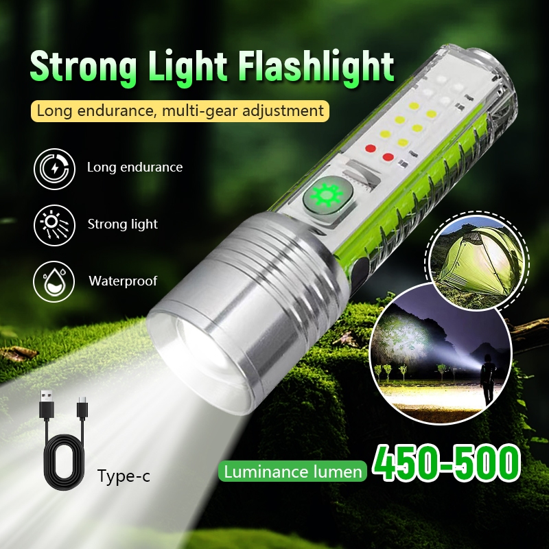 MiMi 520A Zooming Flashlight LED Zoomable Flashlight With Sidelight ...