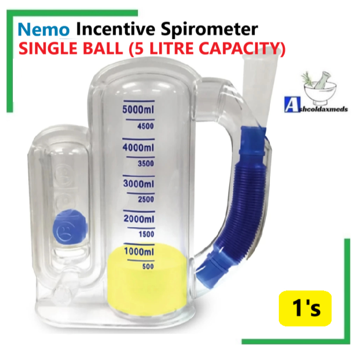 NEMO INCENTIVE SPIROMETER (SINGLE BALL RESPIRATORY EXERCISER) | Shopee ...