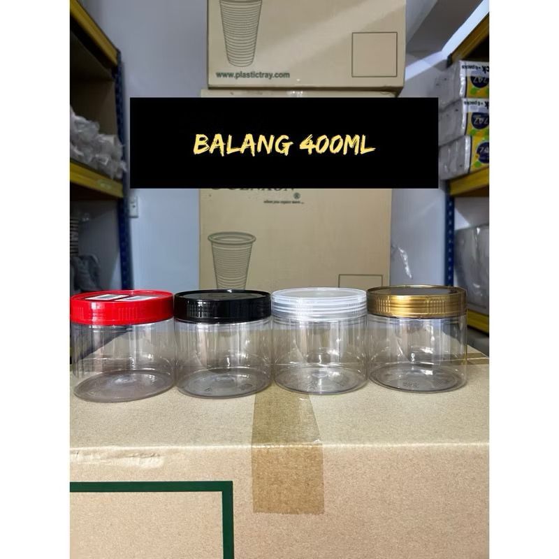 [100PCS] BORONG 400ML PLASTIC JAR/BALANG KUIH/BALANG KUEH/BALANG RAYA ...