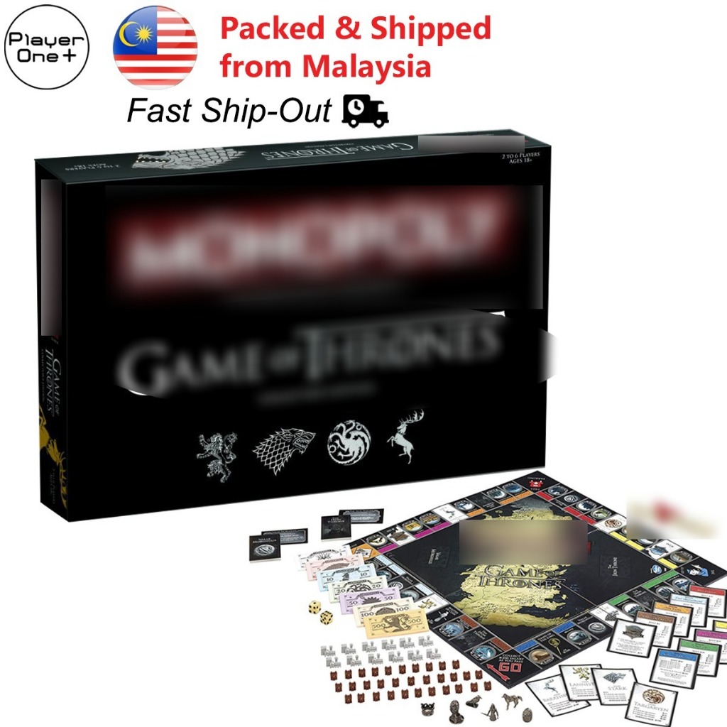 [READY STOCK] Monopoly GOT Collector's Edition Board Game Kids Family ...