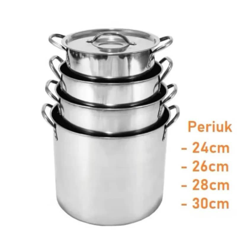 PERIUK SUP TINGGI STAINLESS STEELS TEBAL@PERIUK TINGGI ASOGA | Shopee ...