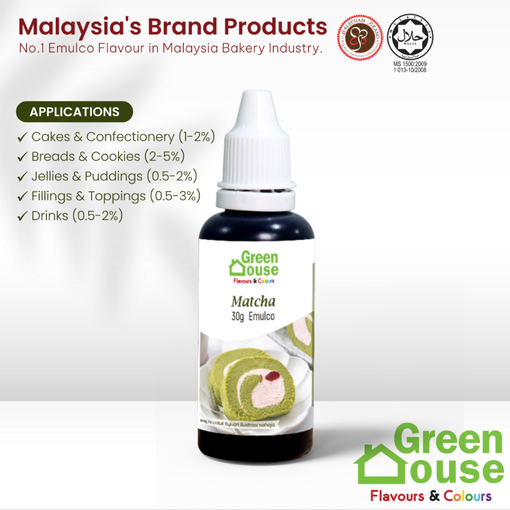 Matcha Emulco Green House-30g [HALAL] Matcha Emulco Perisa Pewarna ...
