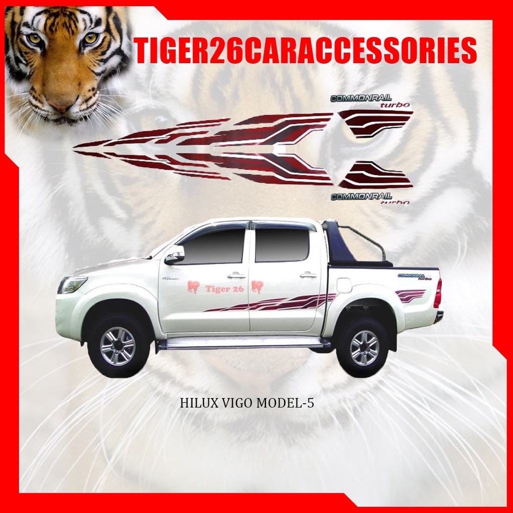 TOYOTA HILUX VIGO MODEL 5 TYPE 5 ORIGINAL OEM CAR BODY STICKER SIDE ...