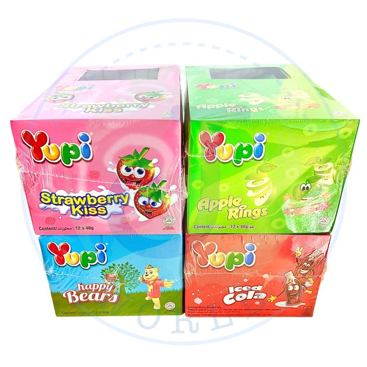 [12PCS] YUPI OUTER 40G (APPLE RING / STRAWBERRY KISS / HAPPY BEARS ...