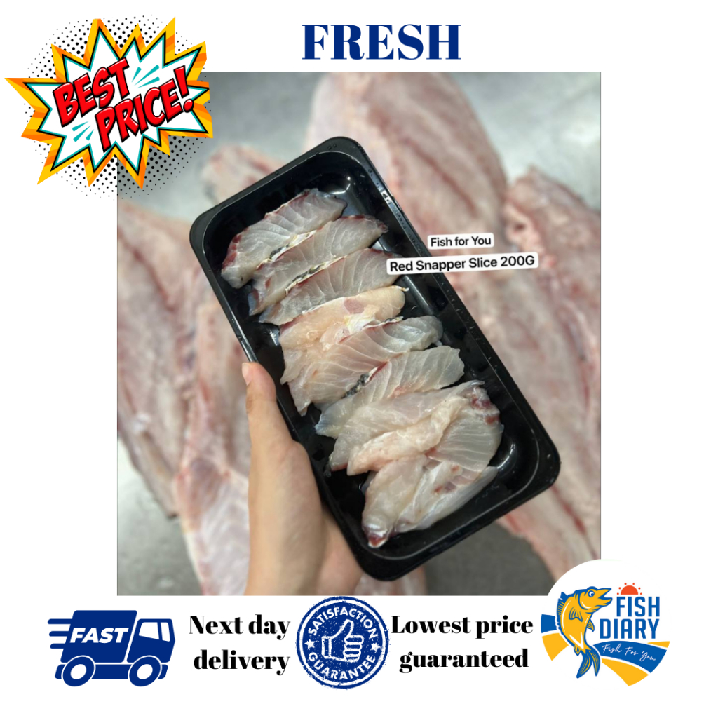 【Penang area】Wild Caught Red Snapper Slice 200G 红皂鱼片 (Penang FREE ...