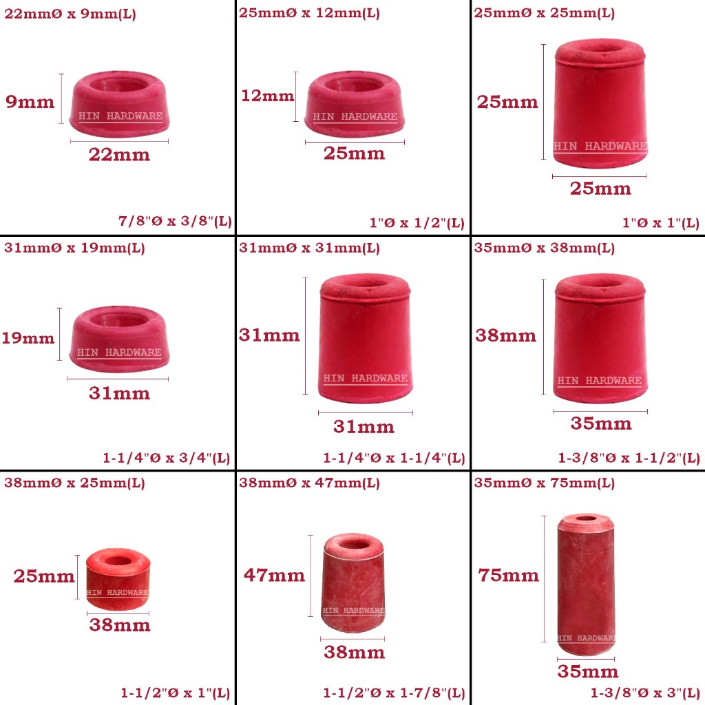 HIN Red Rubber Door Stopper / Penahan Pintu Getah / Getah Merah Tahan ...