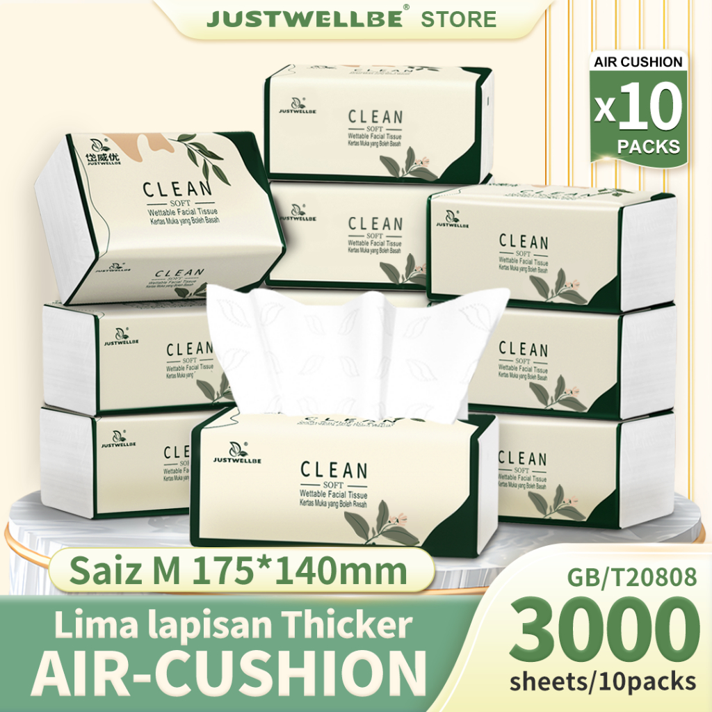 【10 Packs】DWY Tissue Paper 5-ply Facial Tissues Soft Face Tissue ...