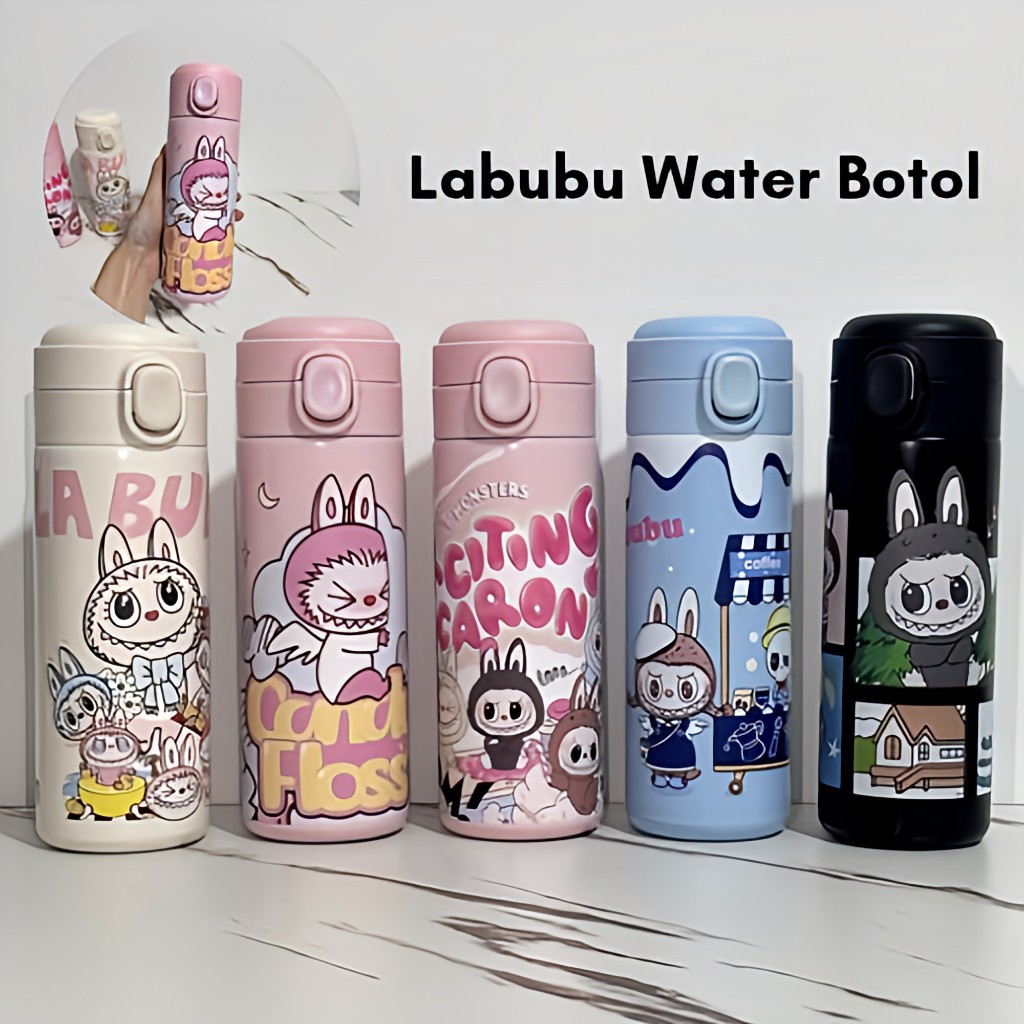 Water Botol Portable 304 Stainless Steel Cute Labubu Sanrio Insulation ...