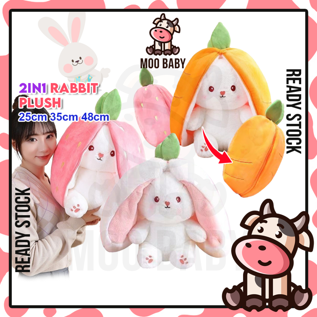 Moo Baby Boneka Anak Patung Comel 2in1 Rabbit Plush Toy Rabbit Plushie ...