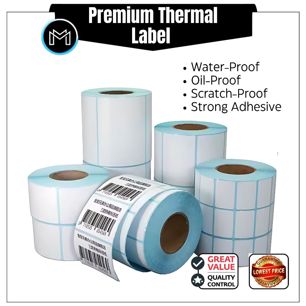 Premium Thermal Label Sticker Thermal Paper Barcode Label Price Tag ...