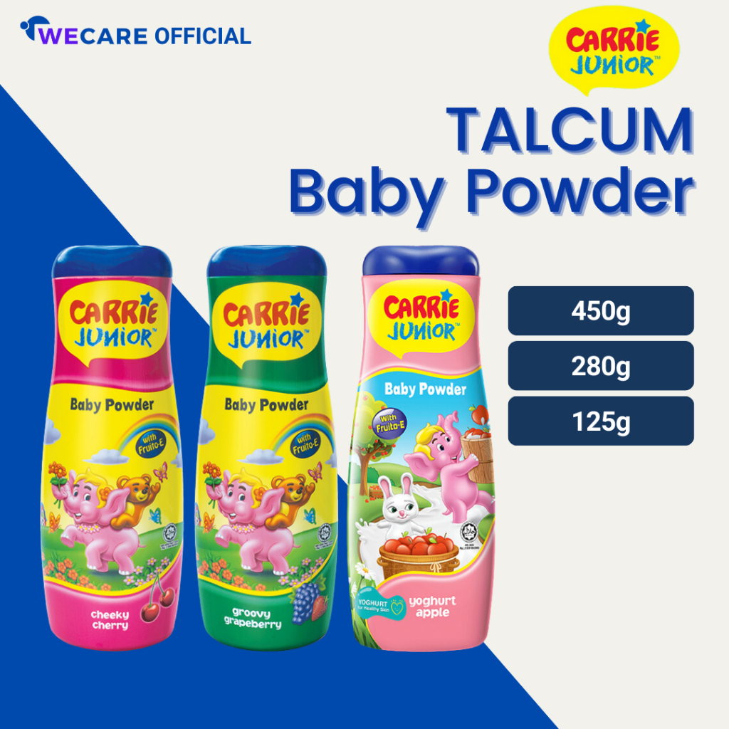 Carrie Junior Baby Powder / Talc (125g / 280g / 450g) - (Cheeky Cherry ...