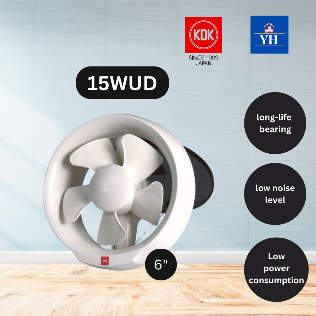 KDK EXHAUST FAN 6 INCH Ventilating Wall Mount Fan 15WUD | Shopee Malaysia