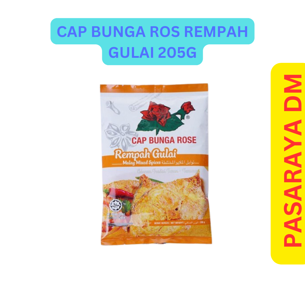 Cap Bunga Ros Rempah Gulai 205g (CAP BUNGA ROS REMPAH GULAI 205G ...
