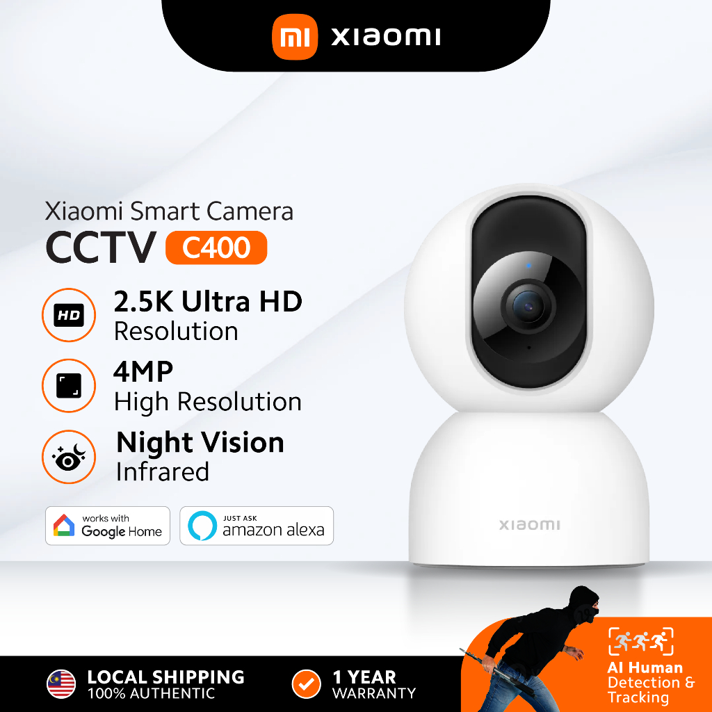 Xiaomi Smart Camera C400 | 2.5K Ultra HD Resolution | 360° Vision ...