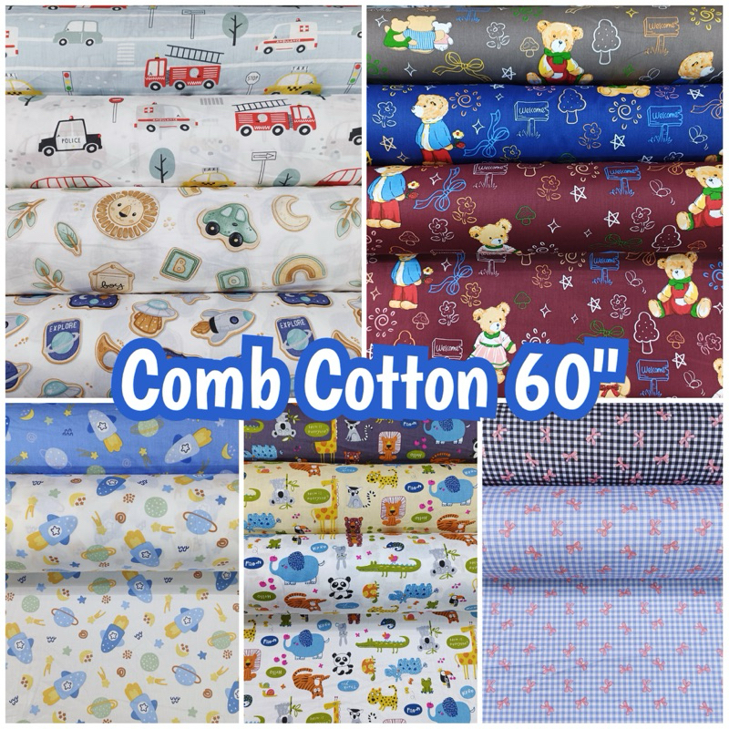 Kain Cotton Bidang 60"/ Kain Cotton Comb/ Cotton Twill 60" / 100% ...