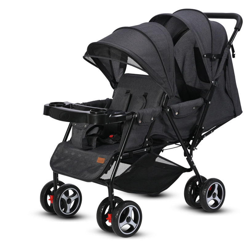 Twin Baby Stroller Can Sit Lie and Split Ultra-Light Portable Folding ...