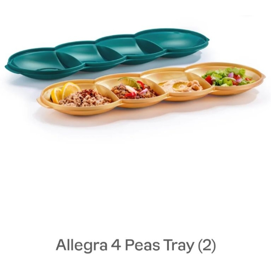 Tupperware Allegra 4 Peas Tray (1GREEN 1 GOLD) | Shopee Malaysia