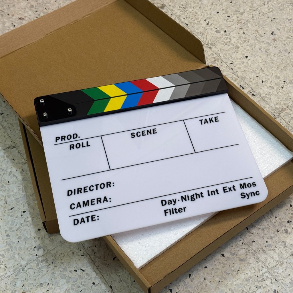 L Size White clapperboard movie slate clapper board For Videography ...