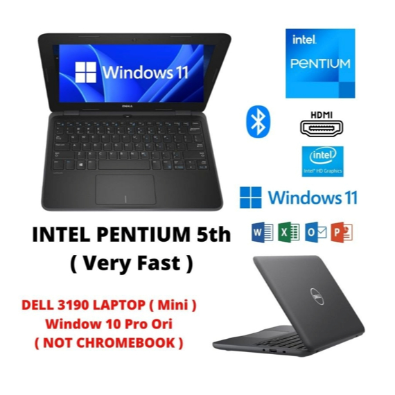 Dell Latitude 3190 Window 10 Pro Intel Pentium 4GB Ram 128GB SSD HDMI ...