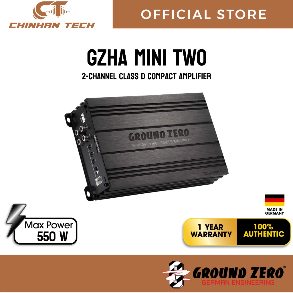 Ground Zero GZHA MINI TWO 2-channel class D compact amplifier | Shopee Malaysia