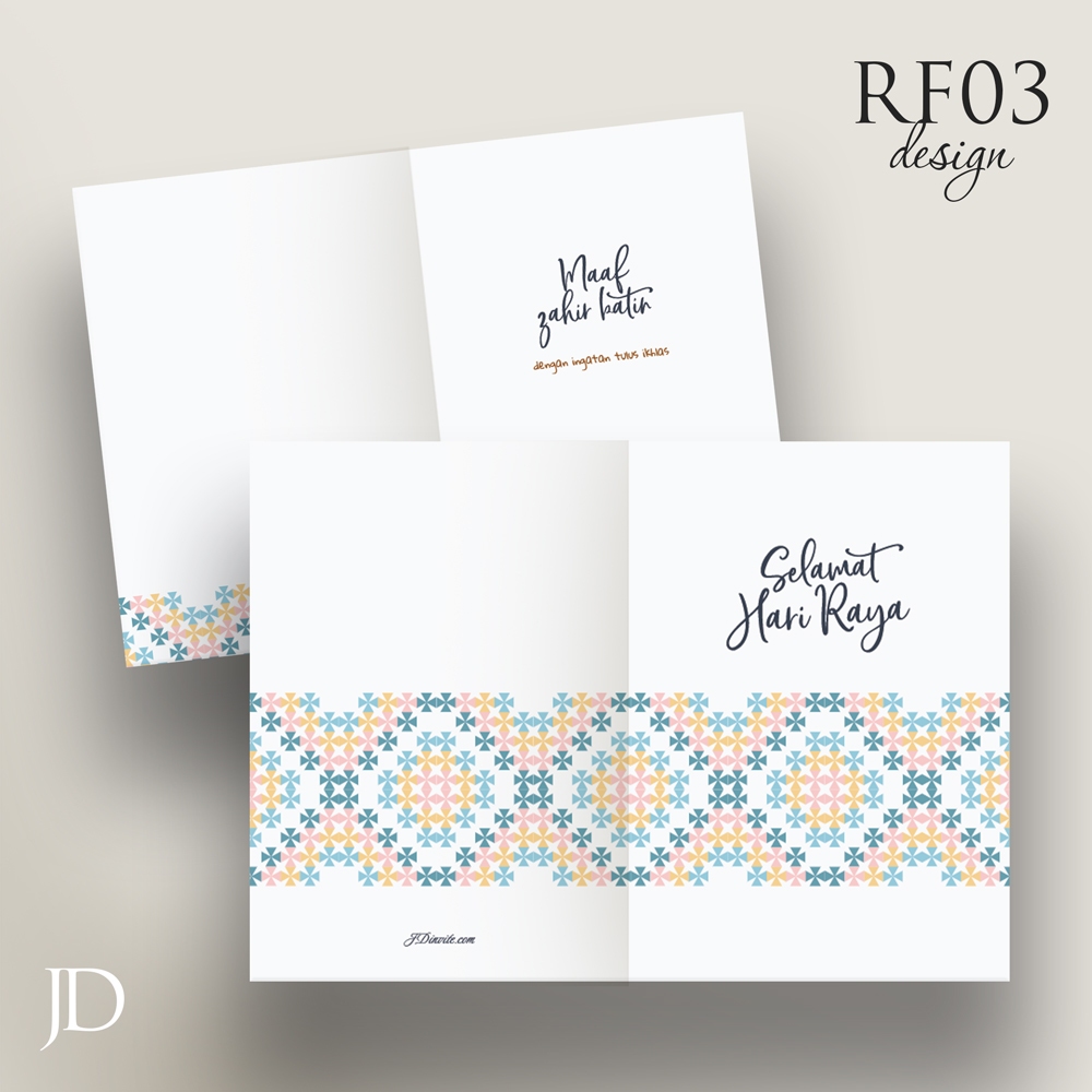 Kad Raya Ready Made RF03 Luxury Selamat Hari Raya Aidilfitri Eid Mubarak | Shopee Malaysia