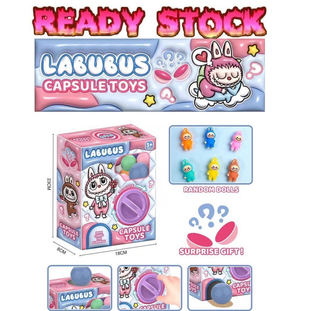 Vending Machine Labubu Capsule Eggs Twisting Box Toys Plastic Surprise ...