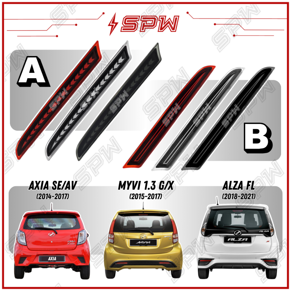 Perodua Axia SE/AV (14-17) Myvi Icon G/X (15-17) Alza (18-21) Reflector ...