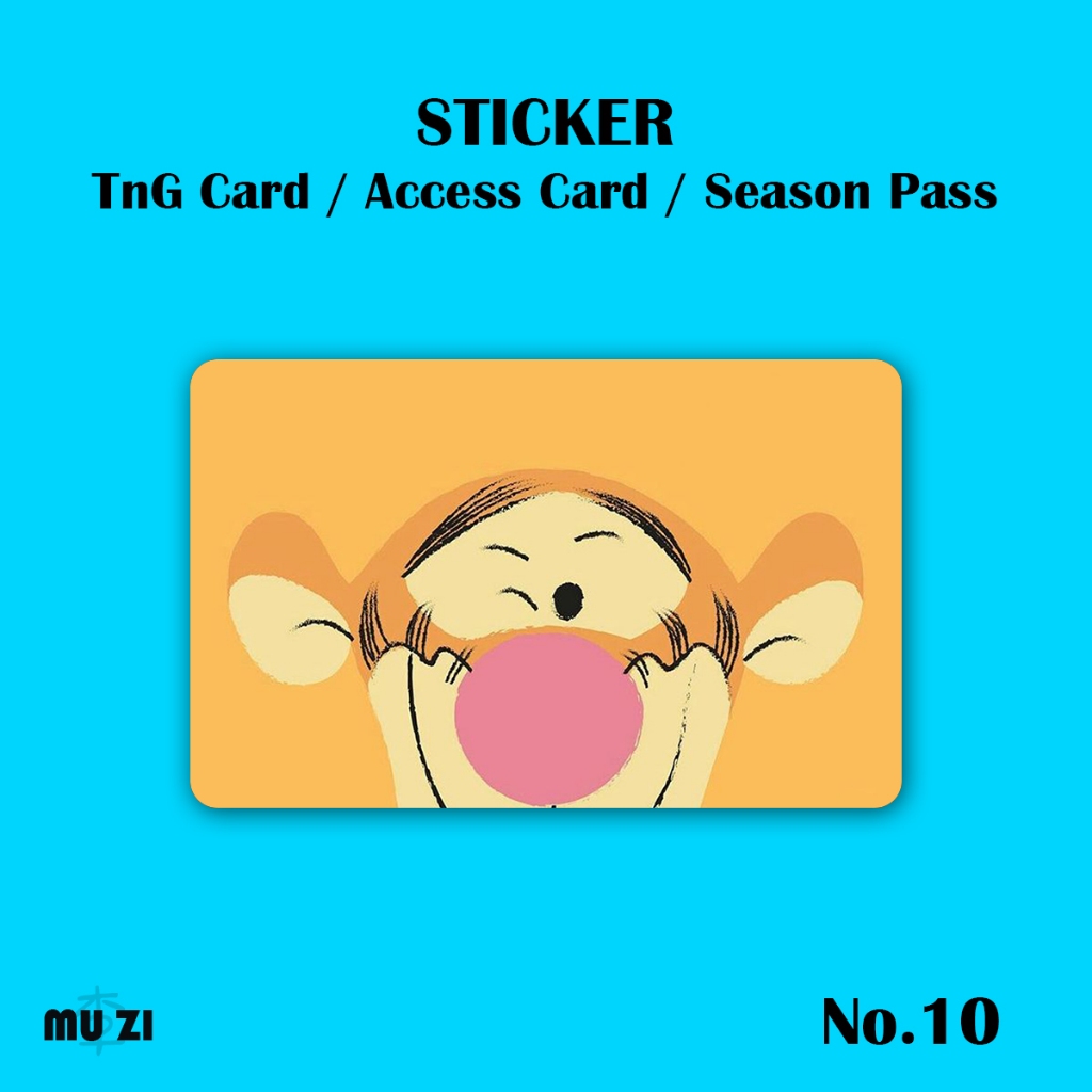 Tigger TnG Card STICKER NFC STICKER Waterproof Thick Hard Material ...