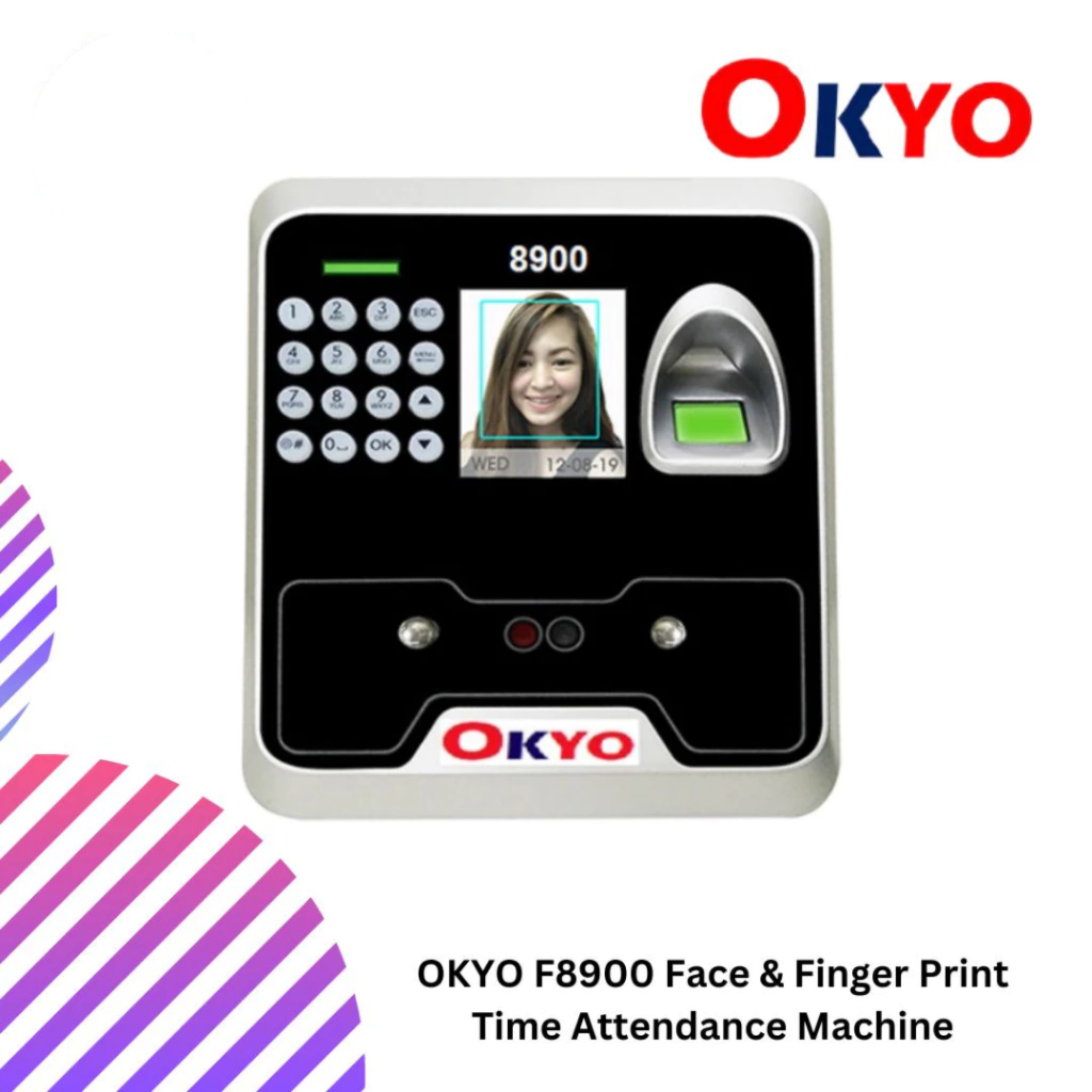 OKYO F8900 Face & Finger Print Time Attendance Machine | Shopee Malaysia