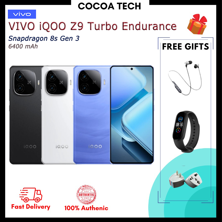 New VIVO iQOO Z9 Turbo Endurance Snapdragon 8s Gen 3 Dual Sim AMOLED 144Hz 6.78 inches 6400mAh ...