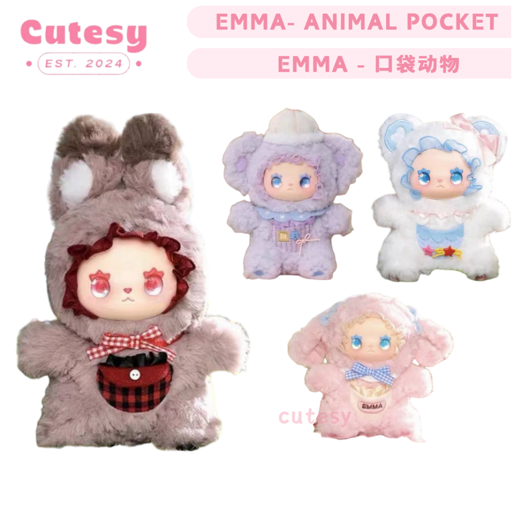 ORIGINAL 正版 Emma口袋动物 Lovely Emma Animal Pocket Plushie Cutesy Debbie ...