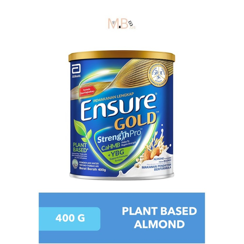 Abbott Ensure Gold Plant Based Almond 400g Tin | Shopee Malaysia