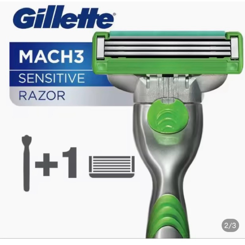 Gillette Mach 3 Sensitive Razor (1 Handle + 1 Cartridge) | Shopee Malaysia