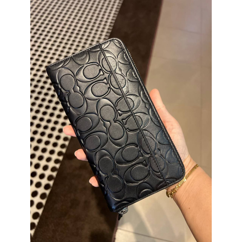 COACH Accordion Wallet In Signature Leather | Shopee Malaysia