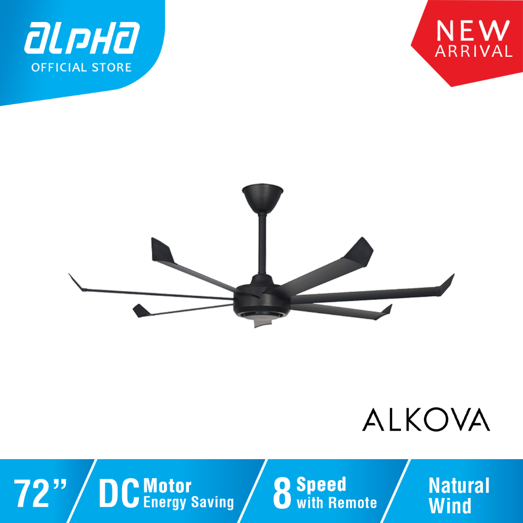 ALPHA Alkova SUR G2 DC Motor Ceiling Fan with 7 Blades 8 Speed Remote ...