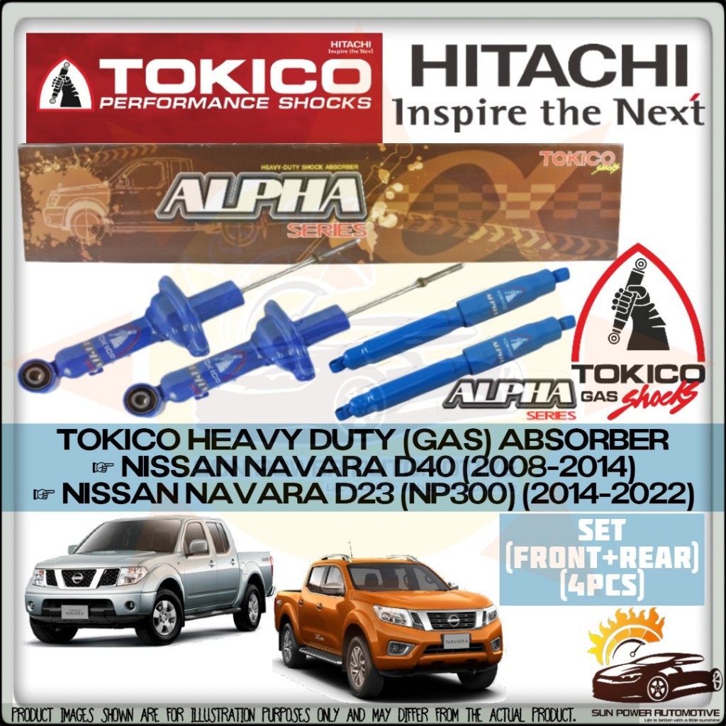 TOKICO TKC ALPHA HEAVY DUTY Nissan Navara D40 / D23 NP300 Gas Shock ...