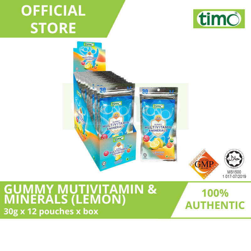 Timo Gummy Multivitamin & Minerals (lemon) | energy | immune | bones ...